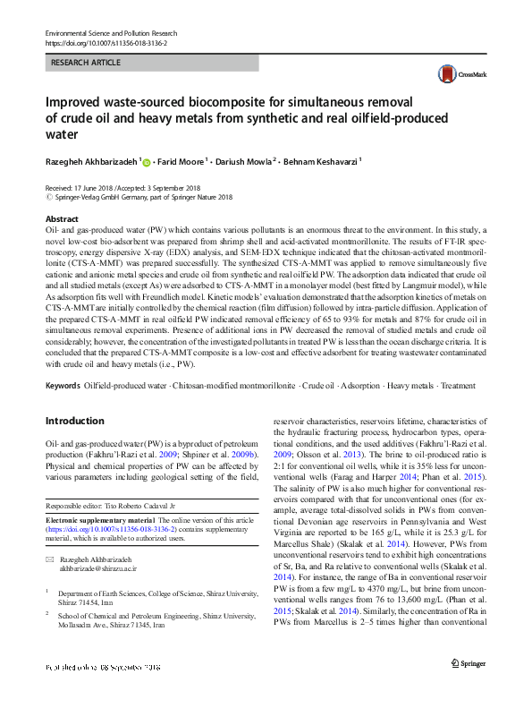 (PDF) Improved waste-sourced biocomposite for simultaneous removal of ...