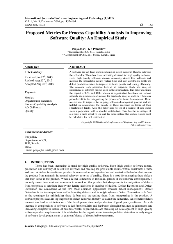 (PDF) Proposed Metrics for Process Capability Analysis in Improving ...