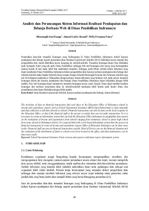 (PDF) Analisis dan Perancangan Sistem Informasi Realisasi Pendapatan dan Belanja Berbasis Web di ...