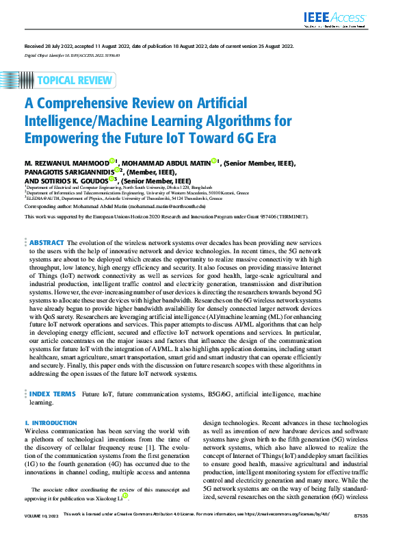 (PDF) A Comprehensive Review on Artificial Intelligence/Machine Learning Algorithms for ...