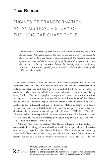 (PDF) Engines of Transformation: An Analytical History of the 1970s Car ...