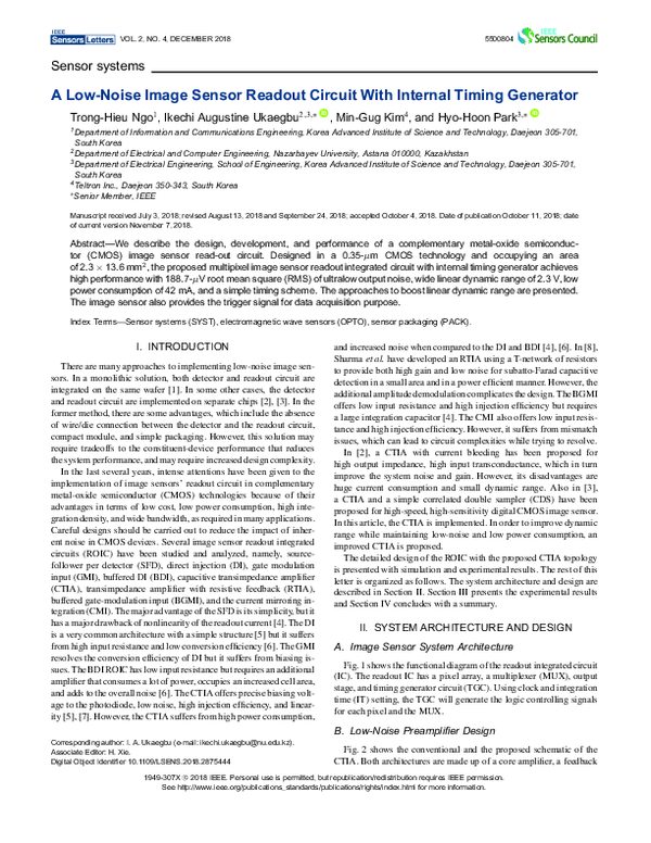 (PDF) A Low-Noise Image Sensor Readout Circuit With Internal Timing ... (PDF) A Low-Noise Image Sensor Readout Circuit With Internal Timing ...