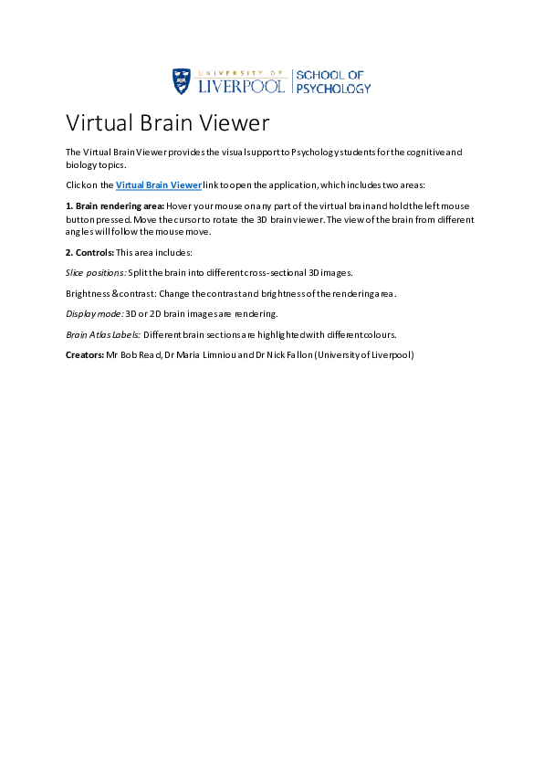 (PDF) Virtual Brain Viewer