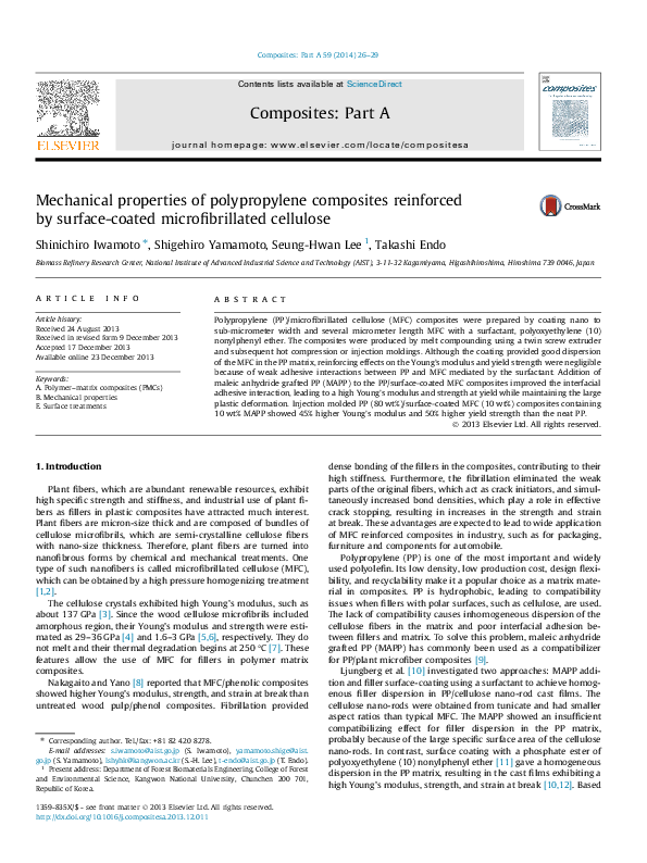 (PDF) Mechanical properties of polypropylene composites reinforced by ...
