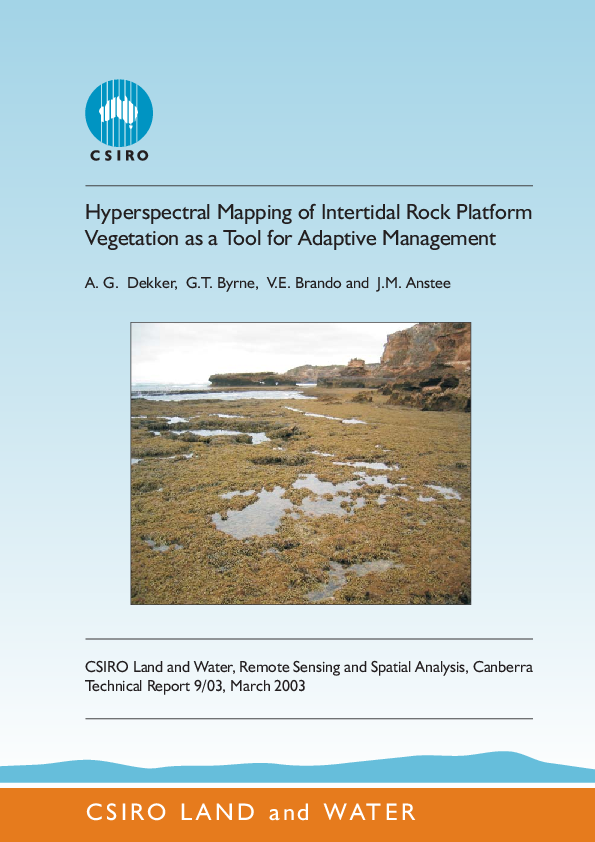(PDF) Hyperspectral mapping of intertidal rock platform vegetation as a ...