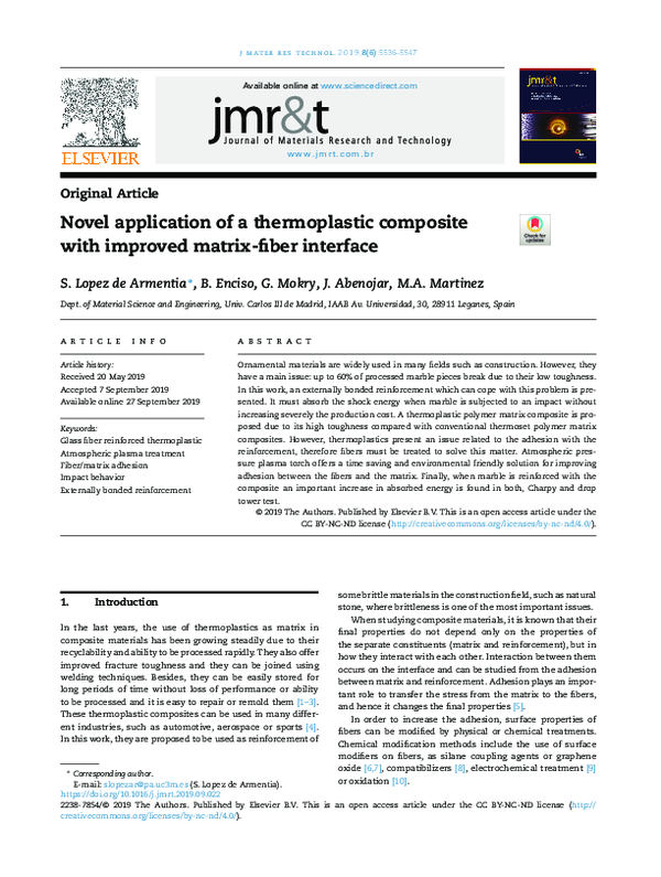 Pdf Novel Application Of A Thermoplastic Composite With Improved Matrix Fiber Interface