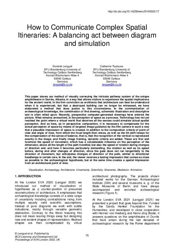 (PDF) How to Communicate Complex Spatial Itineraries: A balancing act ...