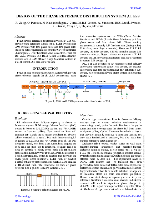 (PDF) Design of the Phase Reference Distribution System at Ess