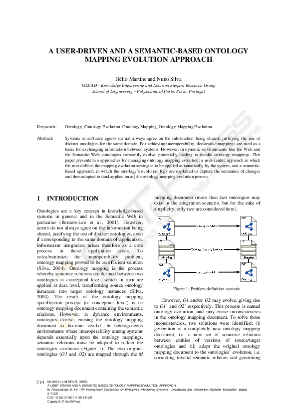 (PDF) A User-Driven and a Semantic-Based Ontology Mapping Evolution ...