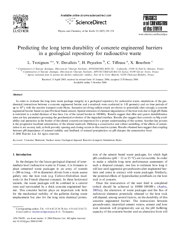 (PDF) Predicting the long term durability of concrete engineered ...