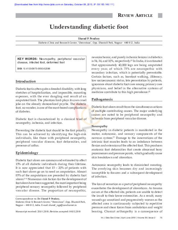 (PDF) Understanding diabetic foot