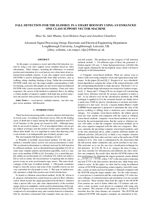 (PDF) Fall detection for the elderly in a smart room by using an enhanced one class support ...