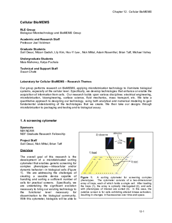 (PDF) Chapter 12. Cellular Biomems Cellular Biomems