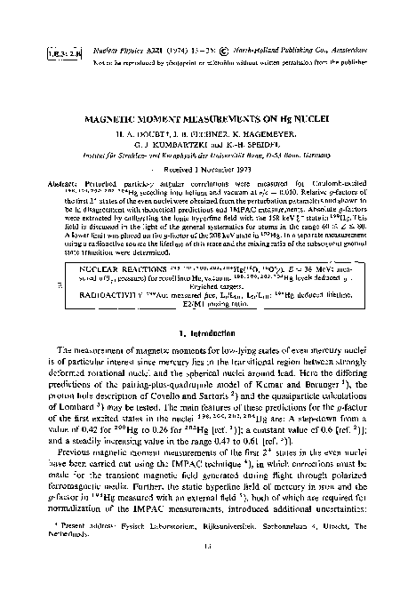 (PDF) Magnetic moment measurements on Hg nuclei