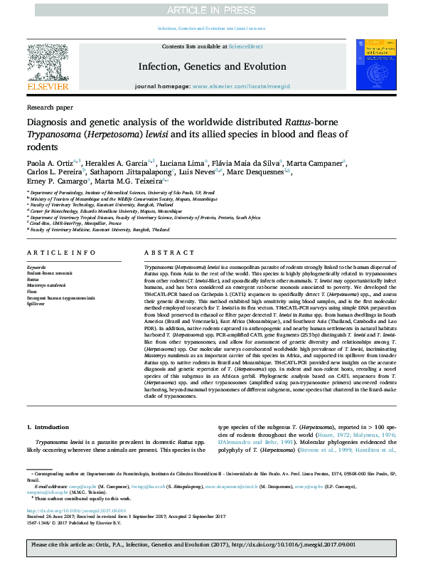 (PDF) Diagnosis and genetic analysis of the worldwide distributed ...