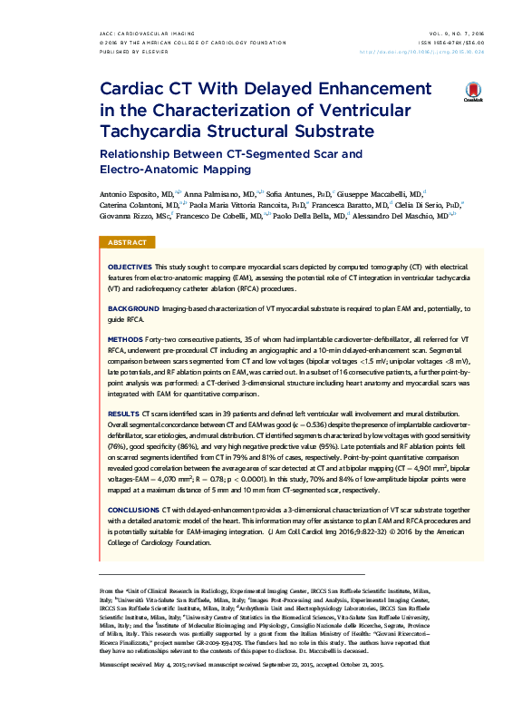 (PDF) Cardiac CT With Delayed Enhancement in the Characterization of ...