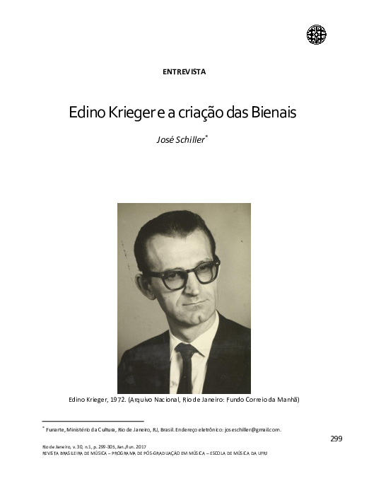 (PDF) Edino Krieger e a criação das Bienais