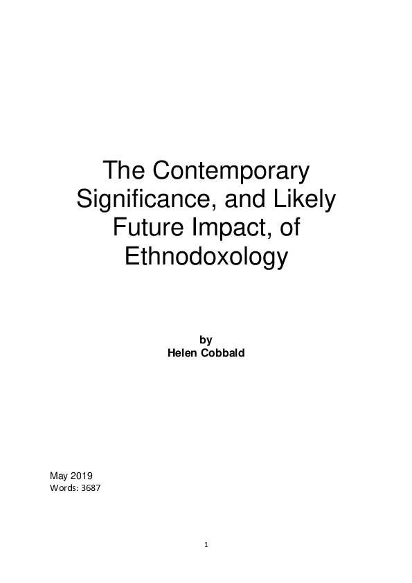 (PDF) The Contemporary Significance, and Likely Future Impact, of ...