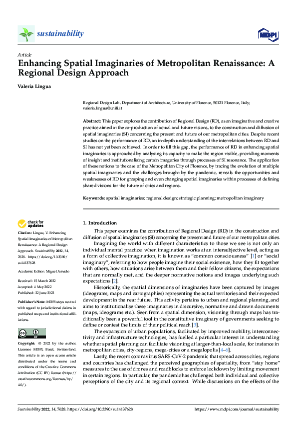 (PDF) Enhancing Spatial Imaginaries of Metropolitan Renaissance: A ...