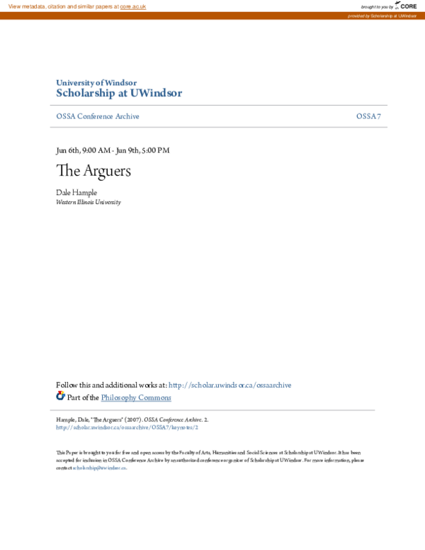 (PDF) The Arguers