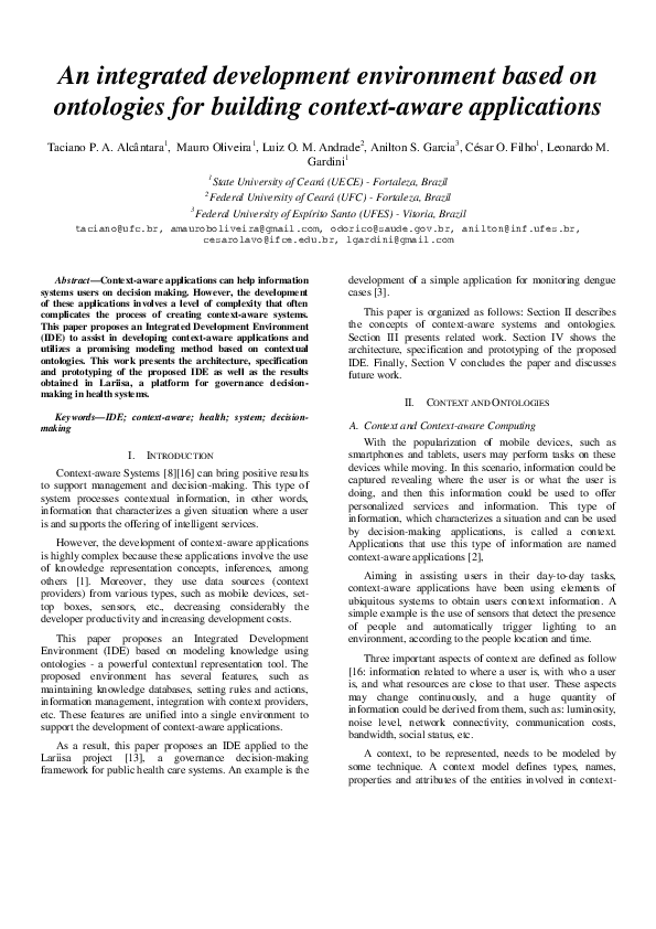 (PDF) An integrated development environment based on ontologies for building context-aware ...