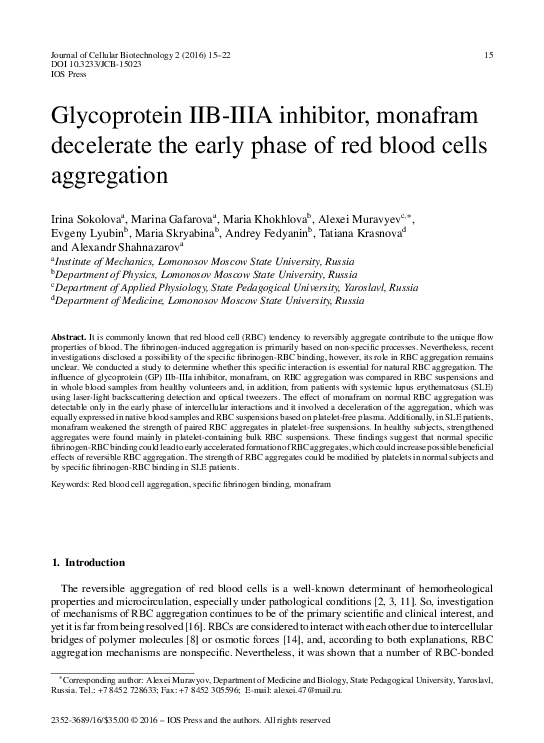 (PDF) Glycoprotein IIB-IIIA inhibitor, monafram decelerate the early ...