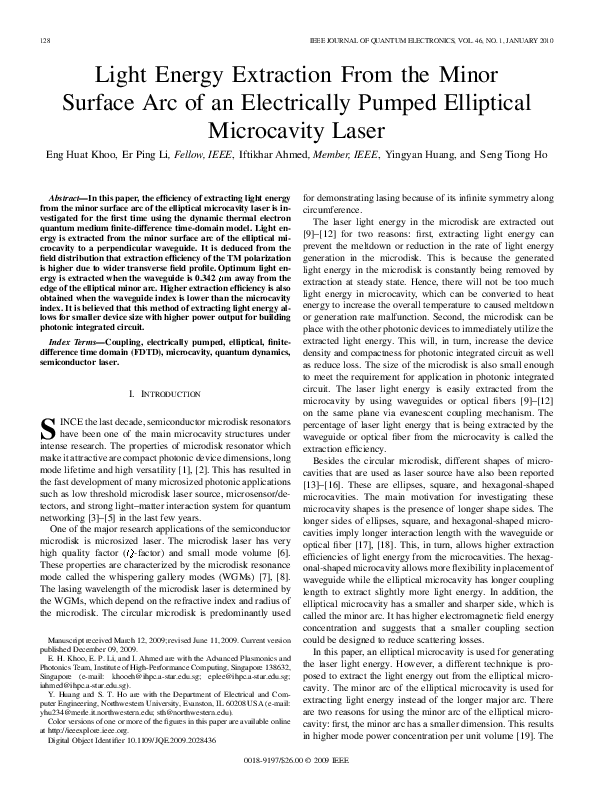 (PDF) Light Energy Extraction From the Minor Surface Arc of an ...