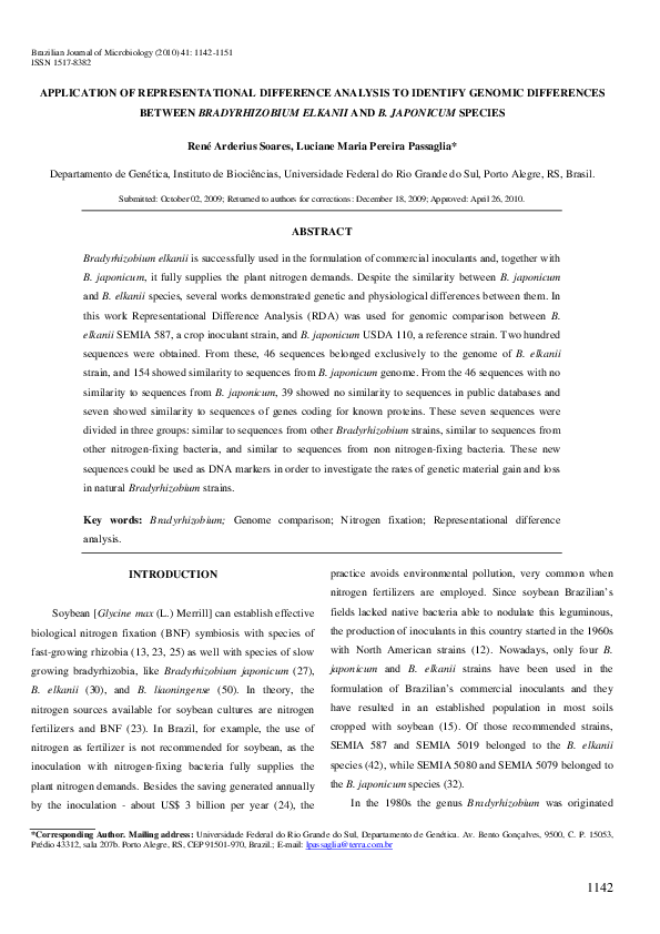 (PDF) Application of representational difference analysis to identify genomic differences ...