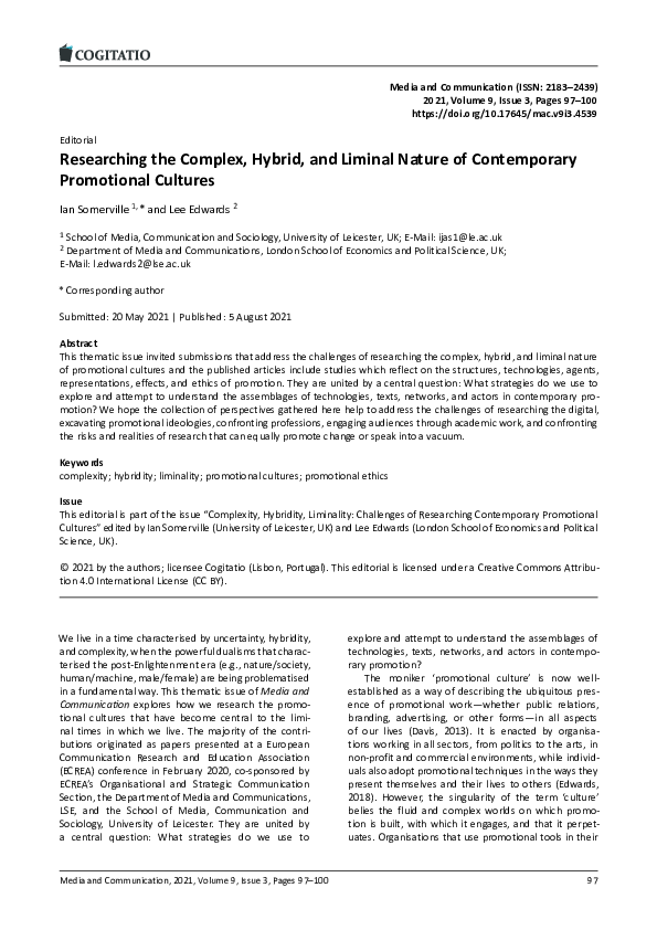 (PDF) Researching the Complex, Hybrid, and Liminal Nature of ...