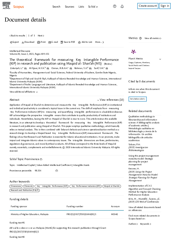 (PDF) The theoretical framework for measuring Key Intangible ...
