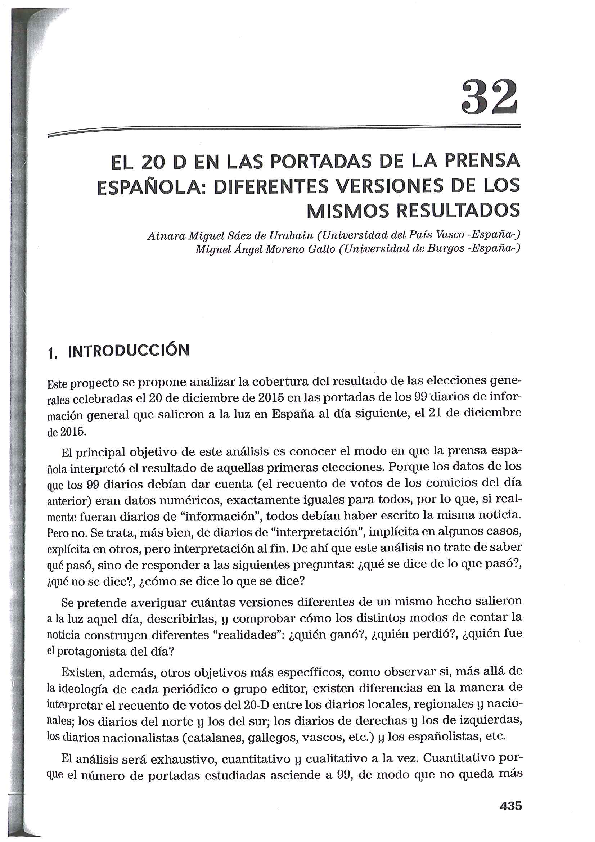 (PDF) El 20 D en las portadas de la prensa española: diferentes ...