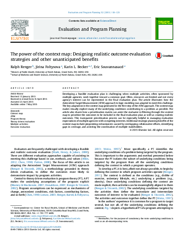 (PDF) The Power of the Context Map: Designing Realistic Outcome ...