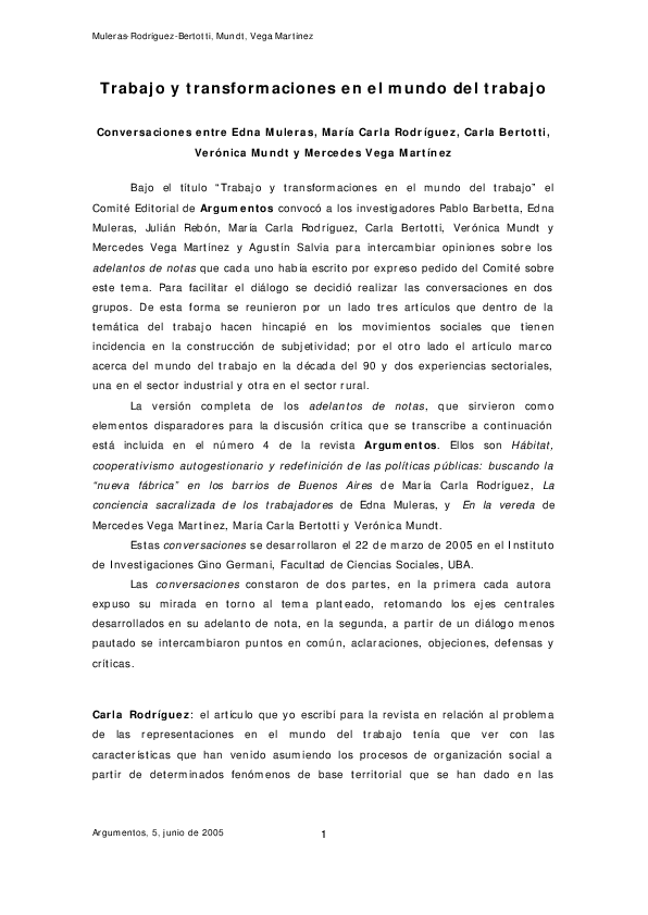 (PDF) Trabajo y transformaciones en el mundo del trabajo II