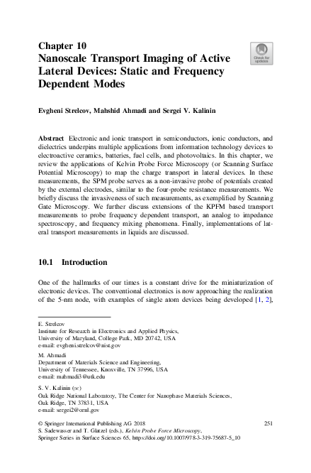 (PDF) Nanoscale Transport Imaging of Active Lateral Devices: Static and ...