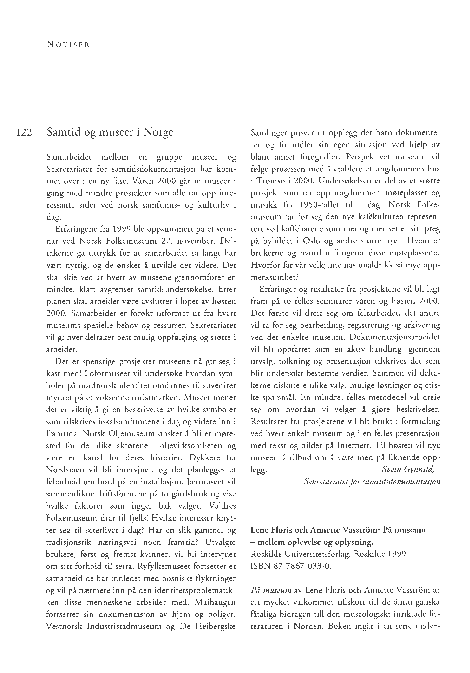 (PDF) Lene Floris och Annette Vasström: På museum - mellem oplevelse og ...