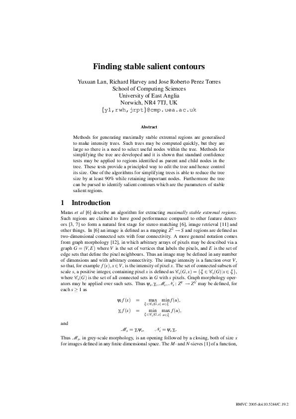 (PDF) Finding stable salient contours