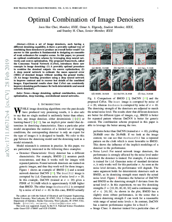 (PDF) Integrating Disparate Sources of Experts for Robust Image Denoising