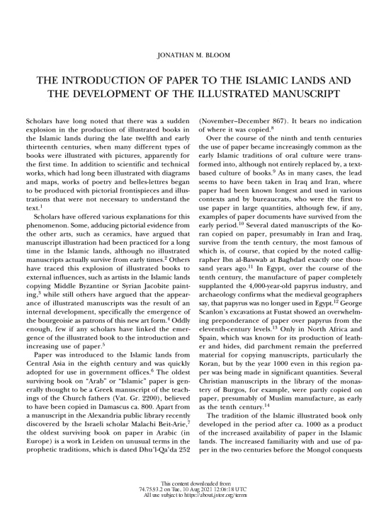 (PDF) The Introduction of Paper and the Development of the Illustrated ...