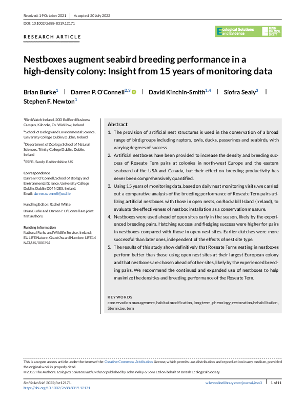 (PDF) Nestboxes augment seabird breeding performance in a high‐density ...