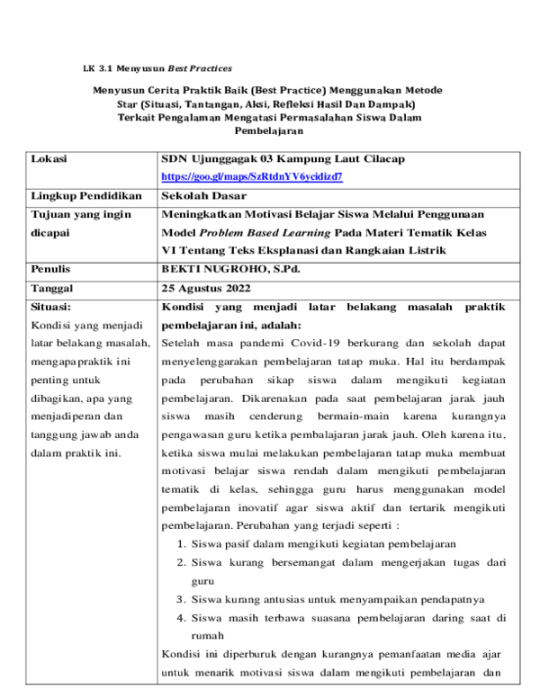 (PDF) Best Practice: Meningkatkan Motivasi Belajar Siswa Melalui ...