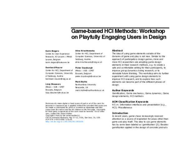 (PDF) Game-based HCI Methods