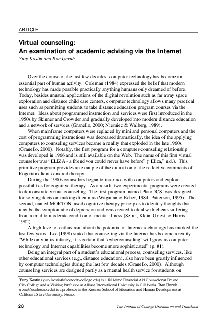 (PDF) Virtual Counseling