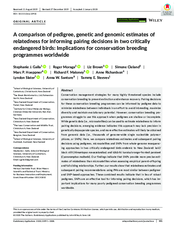 (PDF) A comparison of pedigree, genetic and genomic estimates of ...