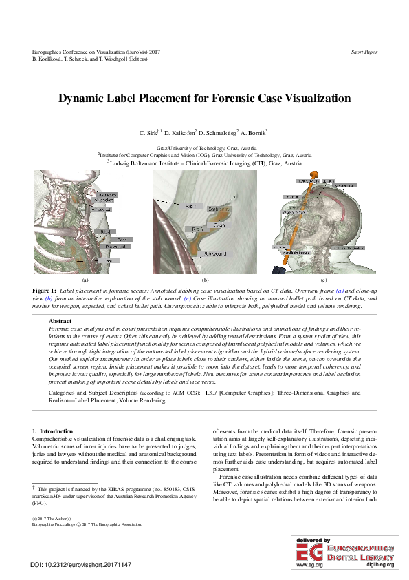 (PDF) Dynamic Label Placement for Forensic Case Visualization ...
