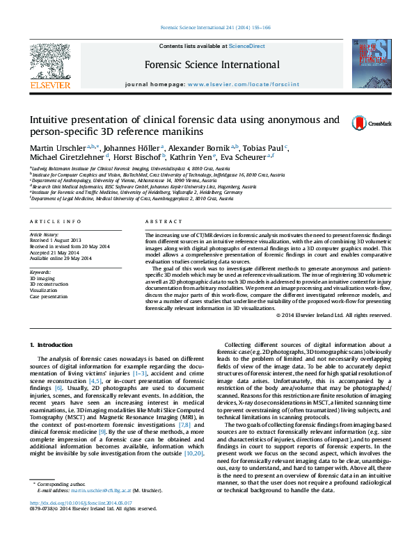 (PDF) Intuitive presentation of clinical forensic data using anonymous ...