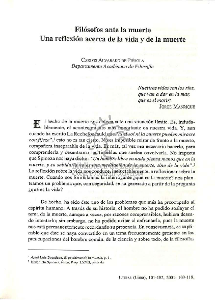 (PDF) Filósofos ante la muerte. Una reflexión acerca de la vida y de la muerte