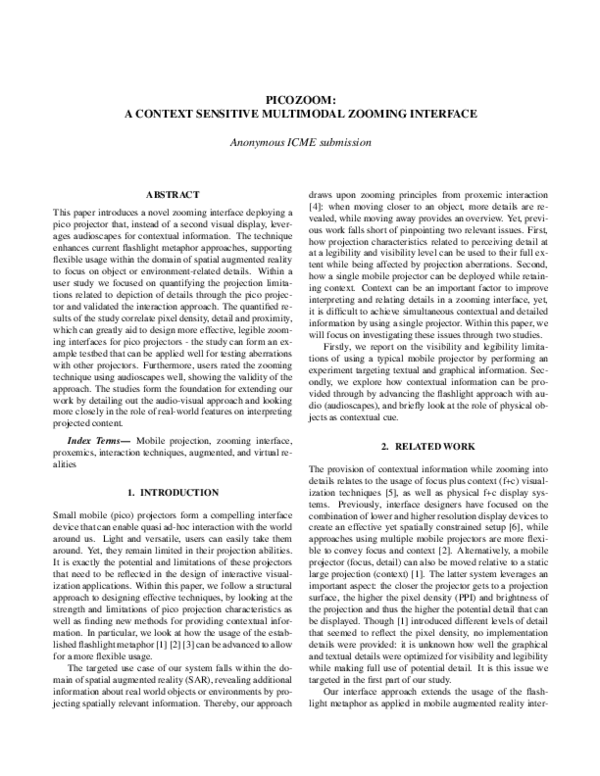 (PDF) PICOZOOM: A context sensitive multimodal zooming interface