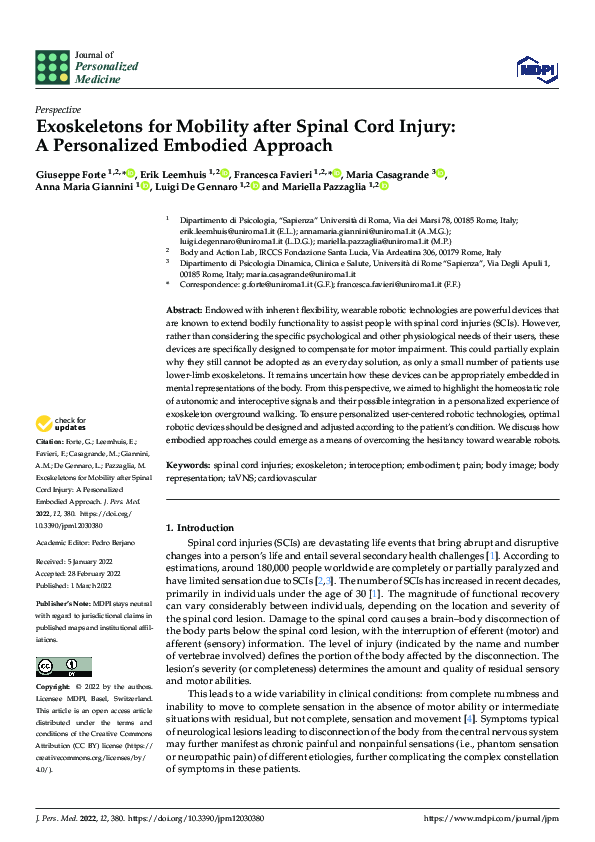 (PDF) Exoskeletons for Mobility after Spinal Cord Injury: A ...