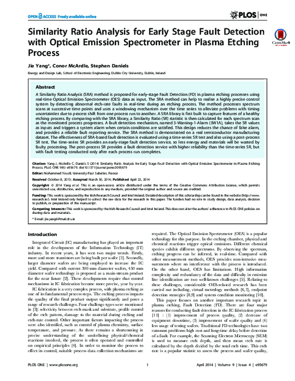 (PDF) Similarity Ratio Analysis for Early Stage Fault Detection with Optical Emission ...