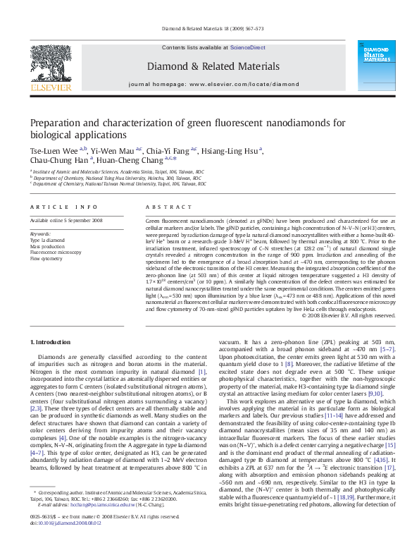 (PDF) Preparation and characterization of green fluorescent ...
